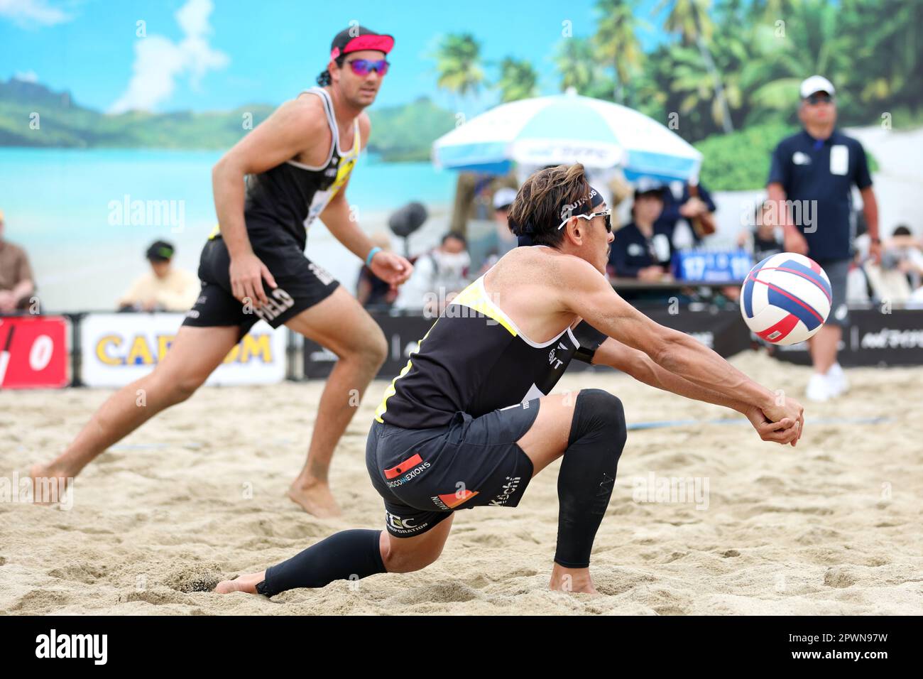 Tachihi Beach, Tokio, Japan. 30. April 2023. Koichi Nishimura & Troy ...