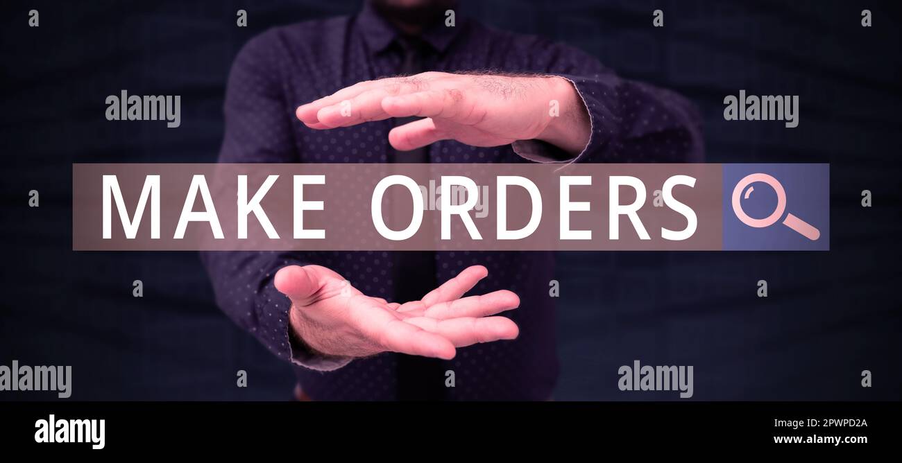 Inspiration mit dem Schild „Make Orders“ (Bestellungen erstellen ...