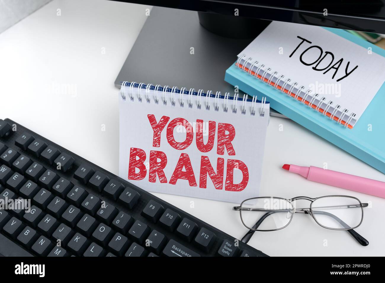 Text, der Inspiration für Ihre Marke, Geschäftskonzept Zeigt Ein Name ...