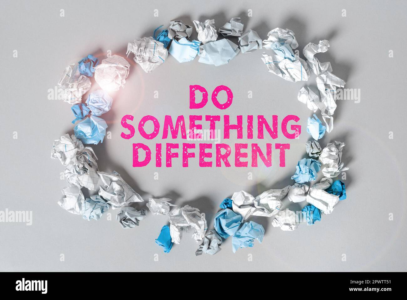 Textzeichen, die zeigen, dass man etwas anderes machen muss ...