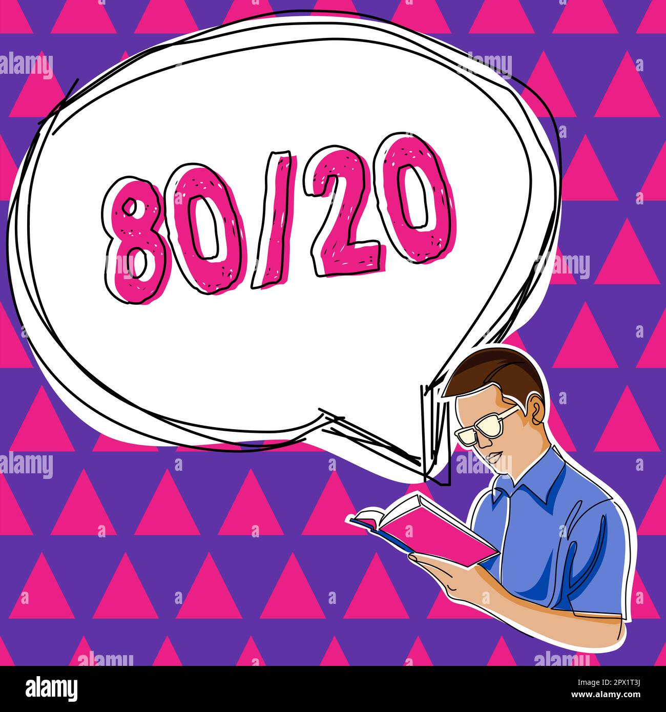 Schild mit Anzeige von 80 bis 20, Geschäftsübersicht Pareto Prinzip der ... Schild mit Anzeige von 80 bis 20, Geschäftsübersicht Pareto Prinzip der ...