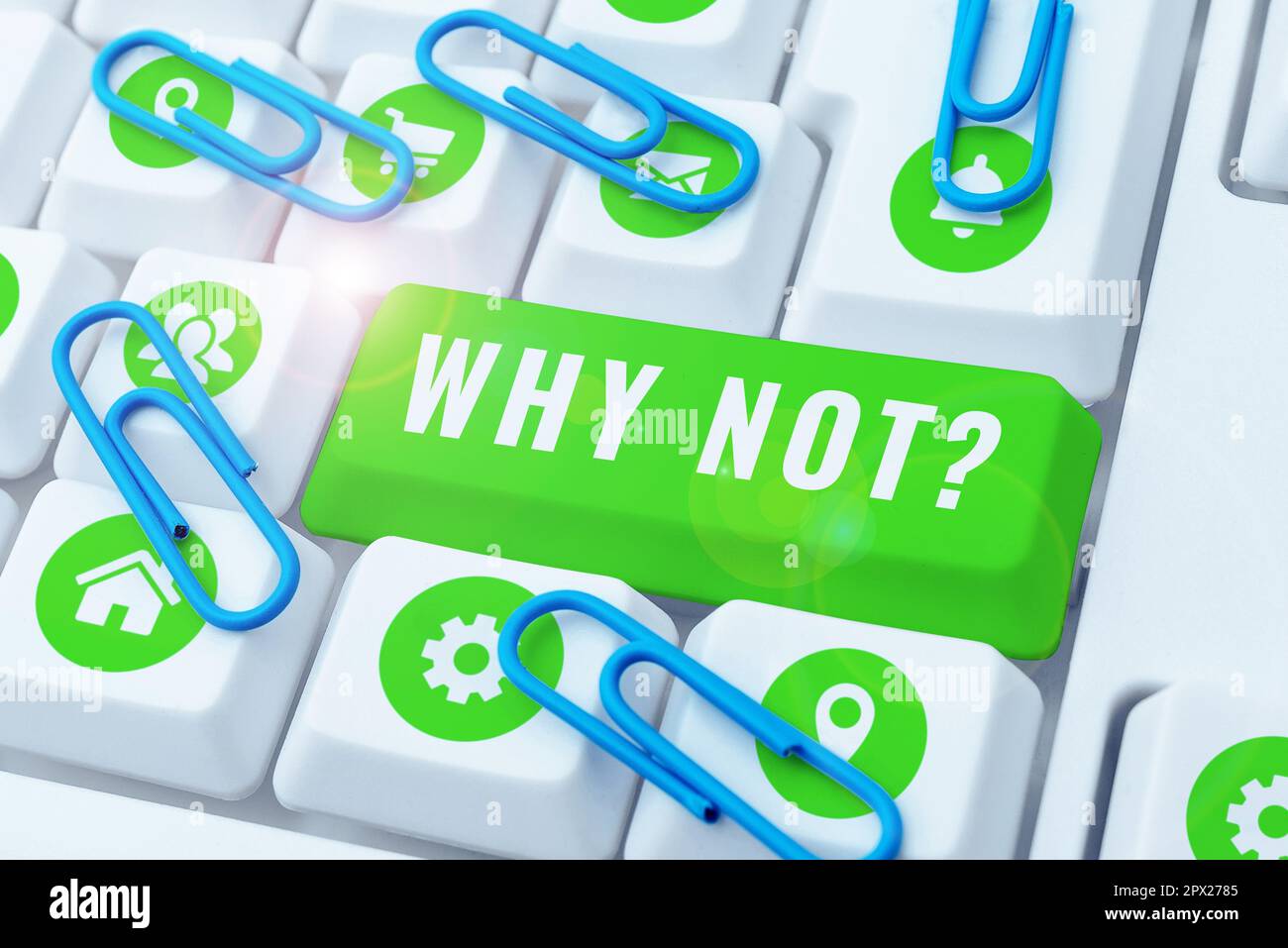 Handschriftlicher Text Warum nicht, Business Showcase machen einen ...