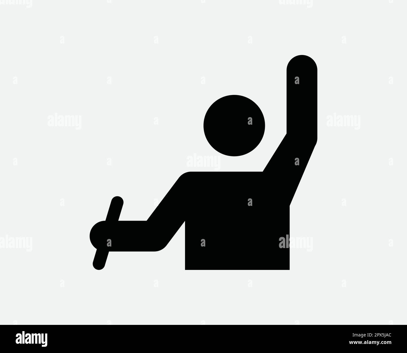 Schülerschreiber heben die Hand Stellen Sie eine Frage und geben Sie ...