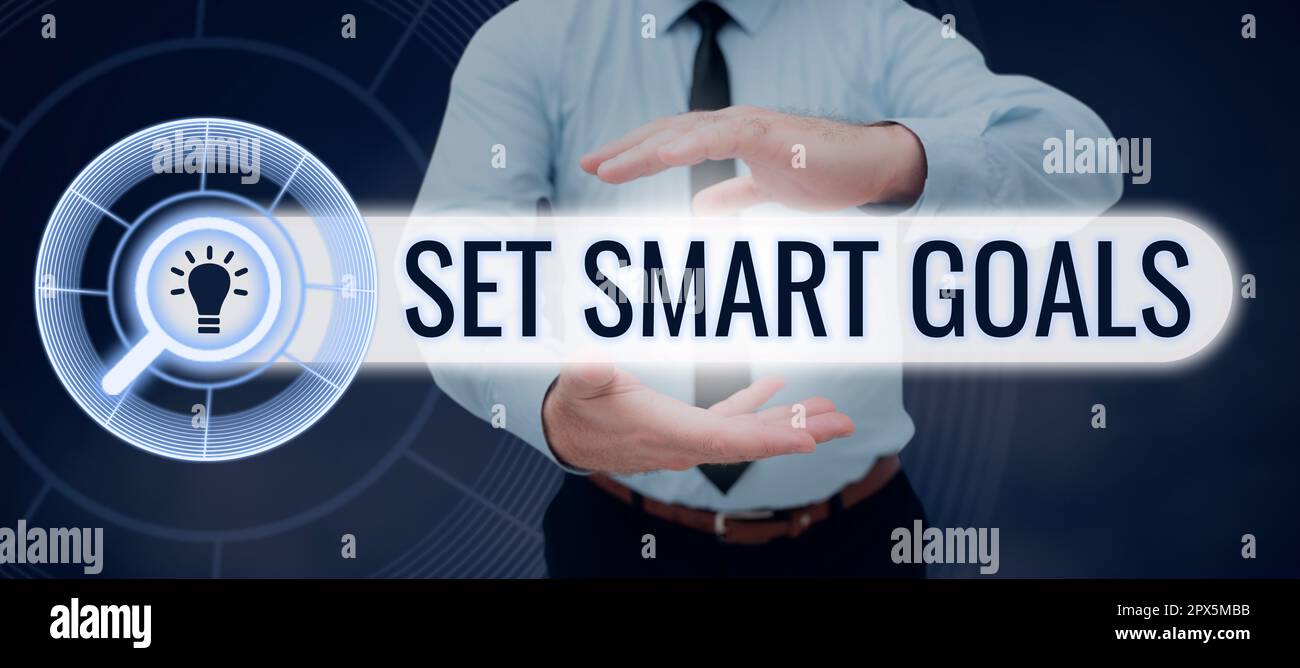 Konzeptunterschrift Smart Goals setzen, Word für erreichbare Ziele ... Konzeptunterschrift Smart Goals setzen, Word für erreichbare Ziele ...