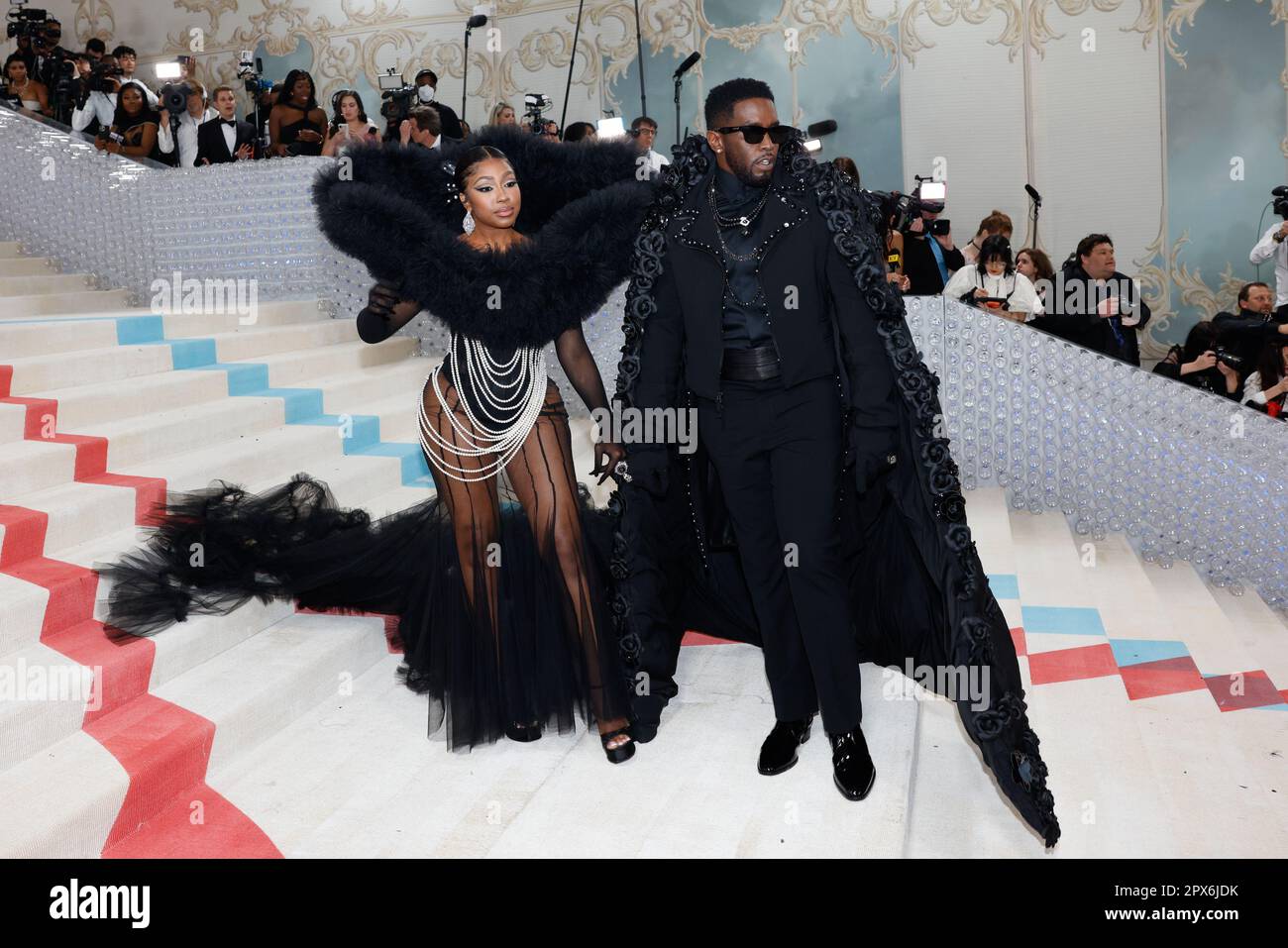 New York, Usa. 01. Mai 2023. Yung Miami und Sean „Diddy“ Combs kommen ...