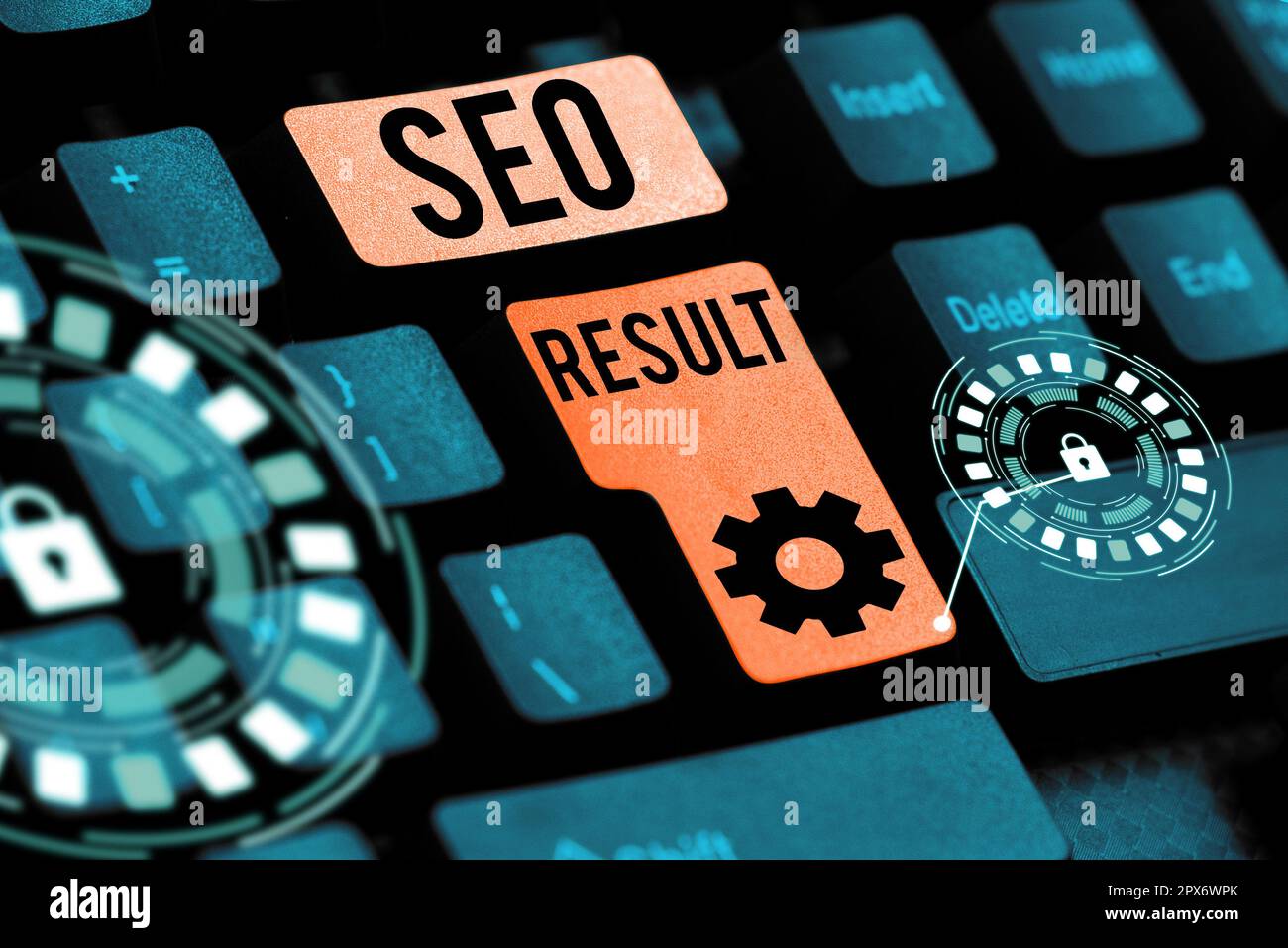 Handgeschriebenes Zeichen Seo Resultat, Geschäftskonzept die Liste, die ...