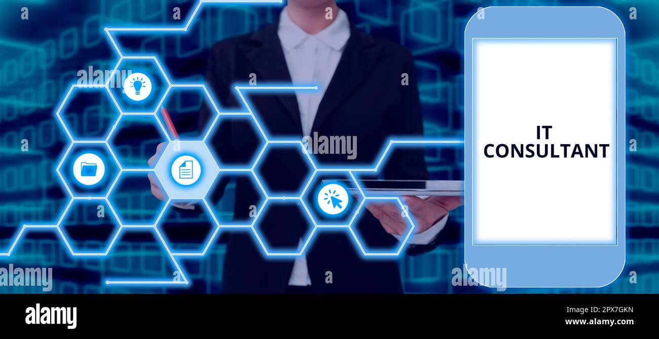 Textunterschrift Präsentation IT Consultant, Business Overview ...