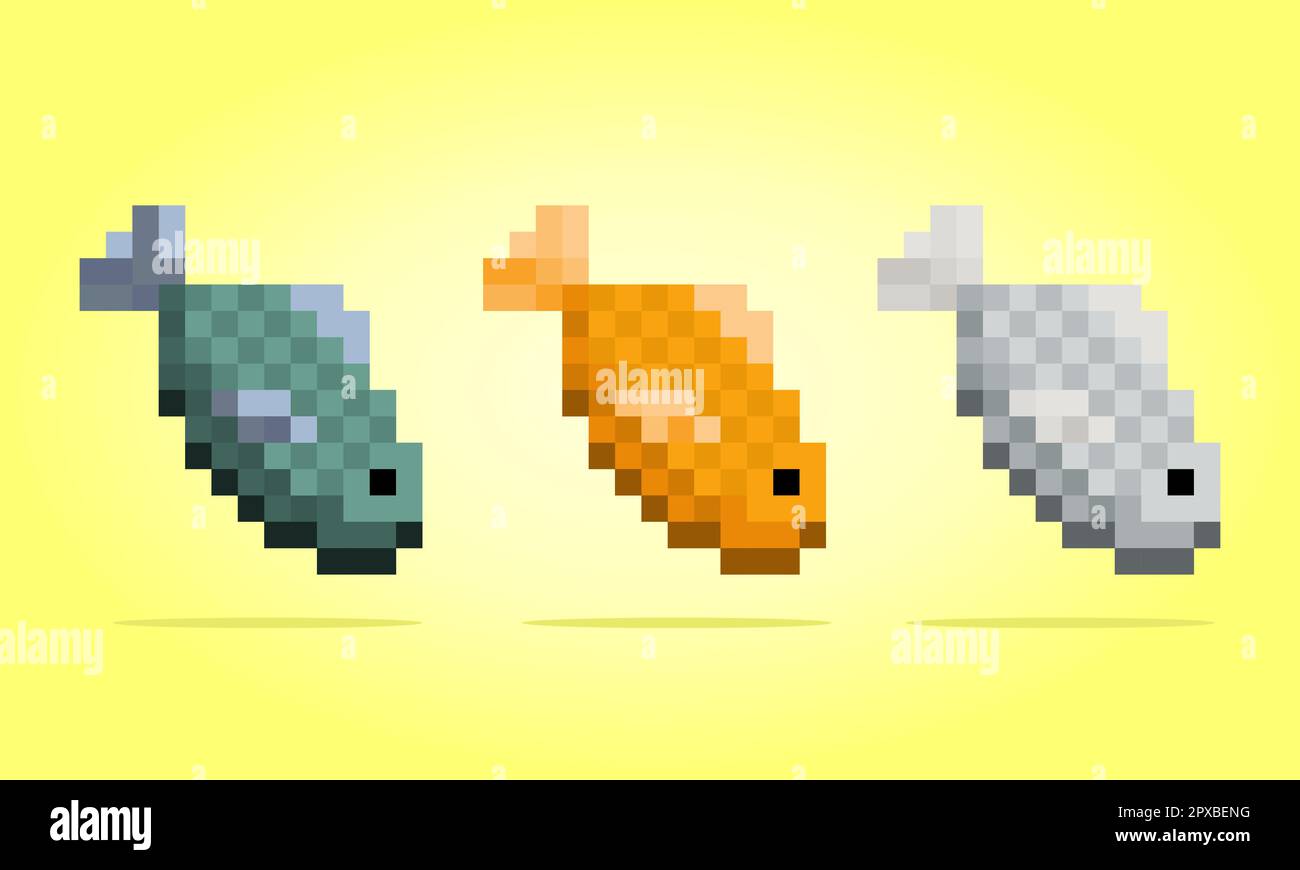 Fisch Minecraft Pixelkunst Pixel Kunst Tropisch Fisch. Pixelig Meer