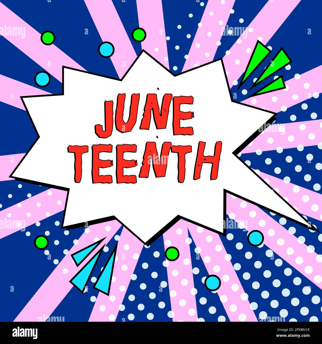 Handgeschriebenes Schild am 18. Juni, Business zeigt gesetzlichen ...