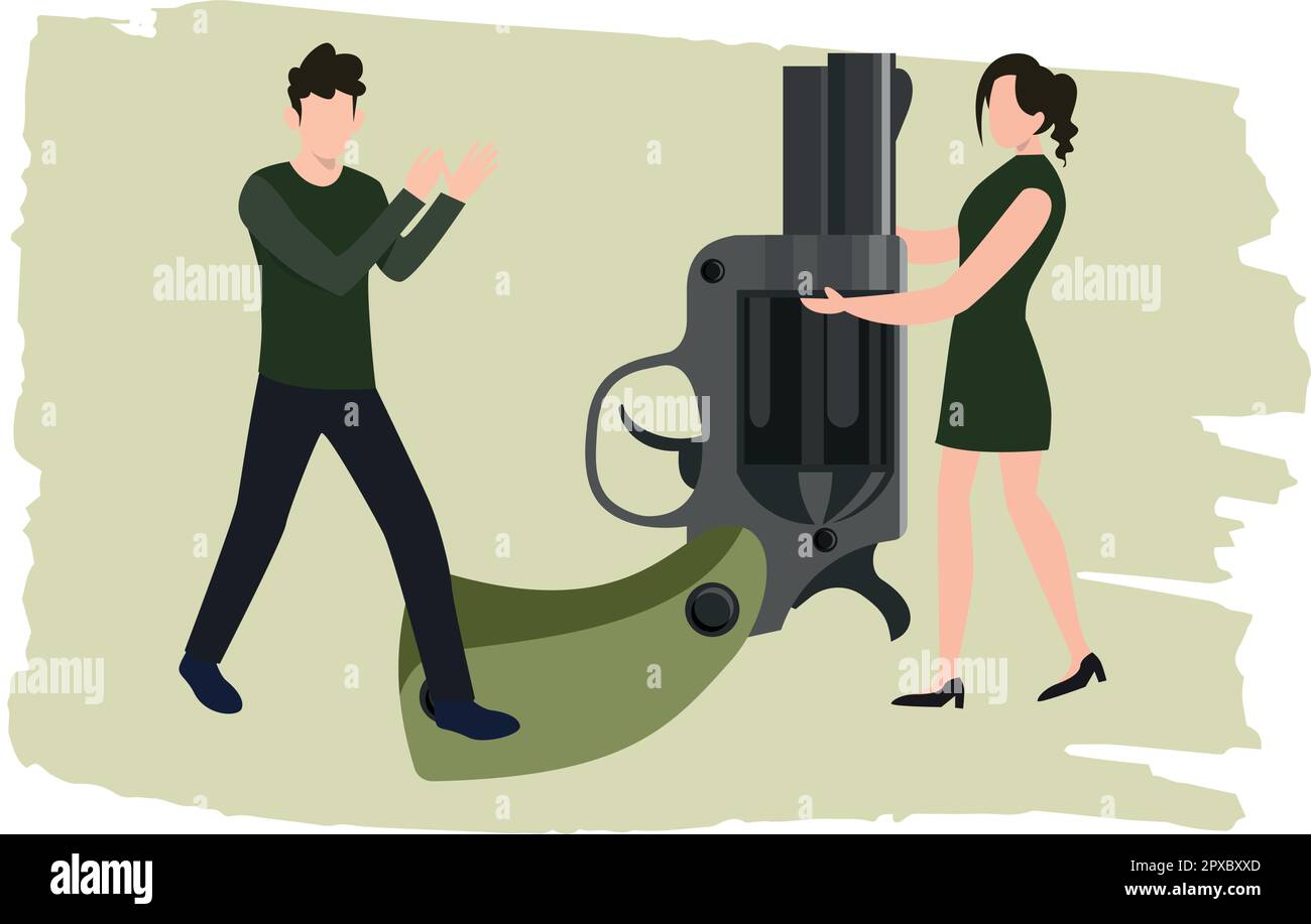 Automatischer revolver Stock-Vektorgrafiken kaufen - Alamy