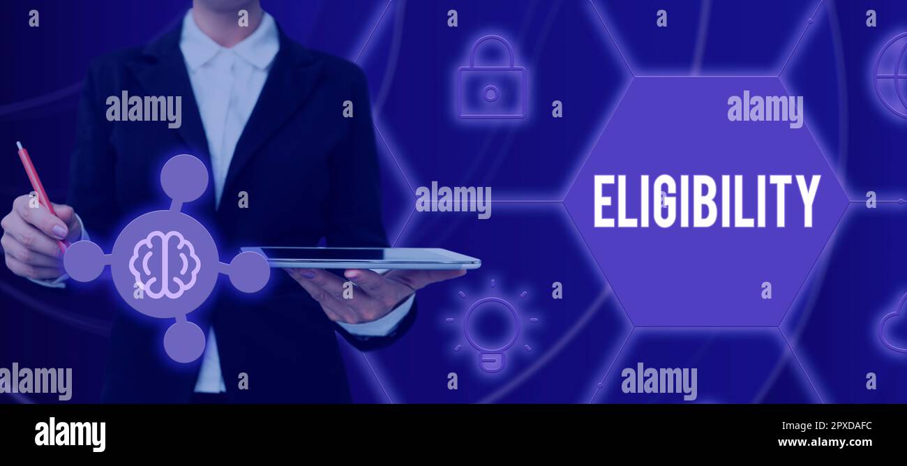 Textunterschrift, die die Berechtigung darstellt, ein Wort, das über ...