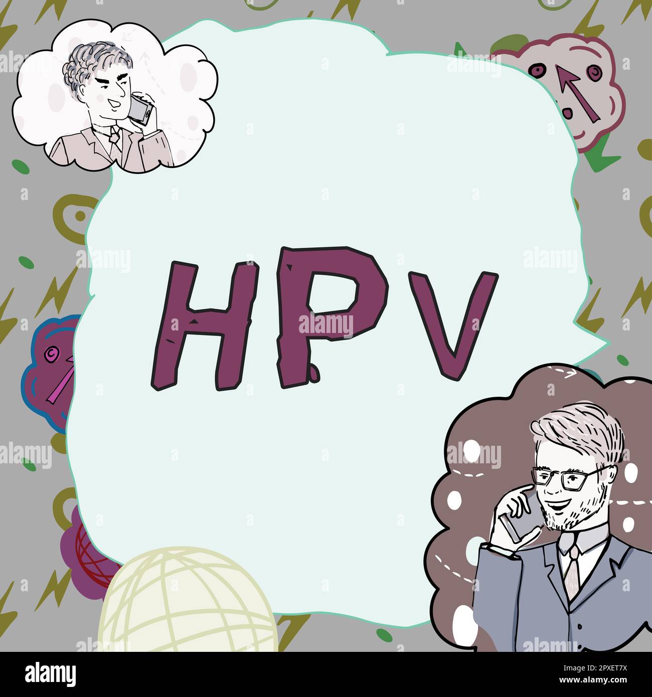 Inspiration zeigt das Zeichen HPV, Wort für Gruppe von Viren, die Ihre ...