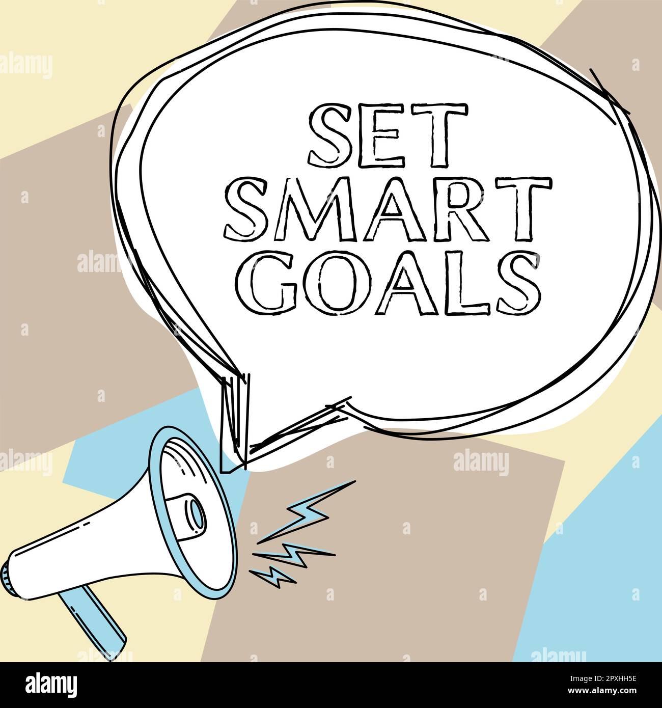 Schild mit Smart Goals setzen, Konzeptfoto erreichbare Ziele festlegen ...