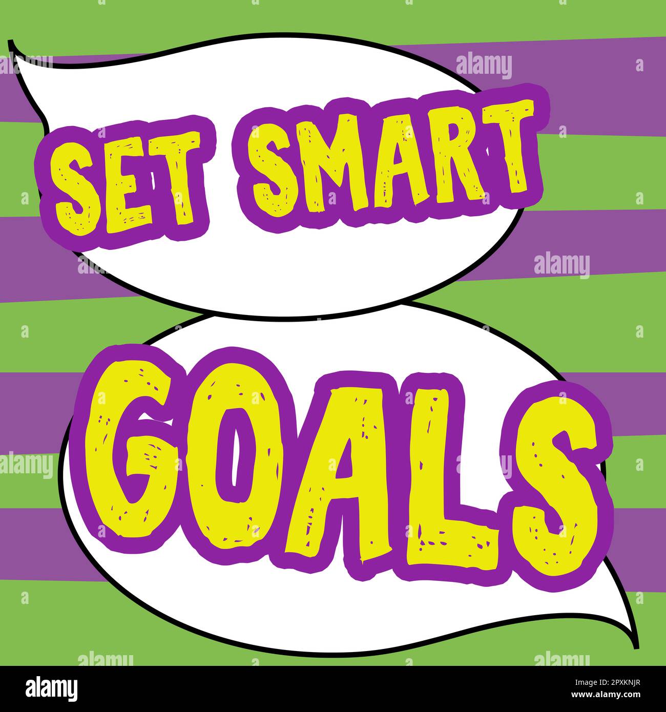 Textunterschrift mit „Set Smart Goals“ (Intelligente Ziele festlegen ...