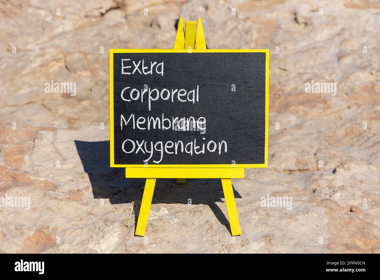 ECMO Extra-korporale Membran-Oxygenierungssymbol. Konzeptbegriffe ECMO ...