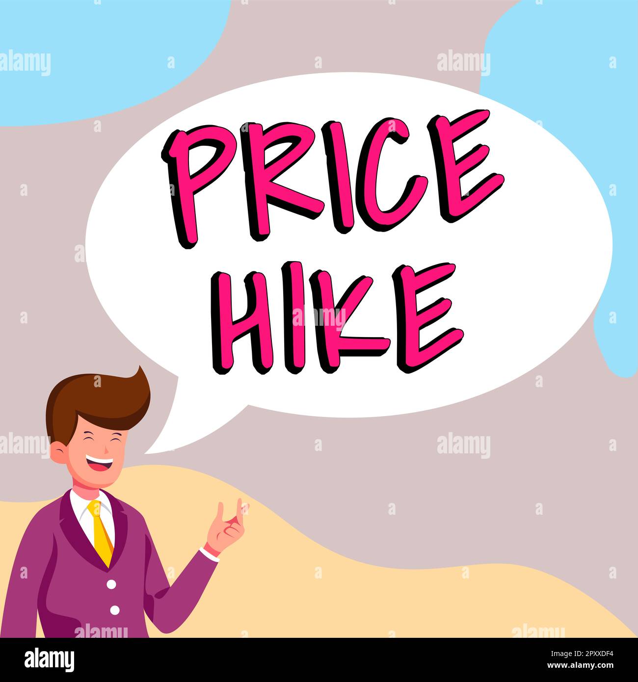 Konzeptüberschrift Price Hikke, Konzeptfoto Summe der Werte, die der ...