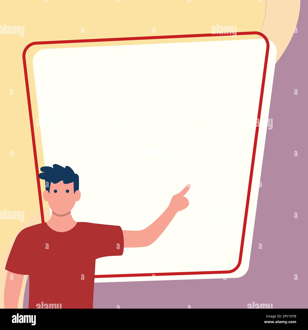 Der Mann zeigt Informationen auf dem Whiteboard an. Zeige mit dem ...