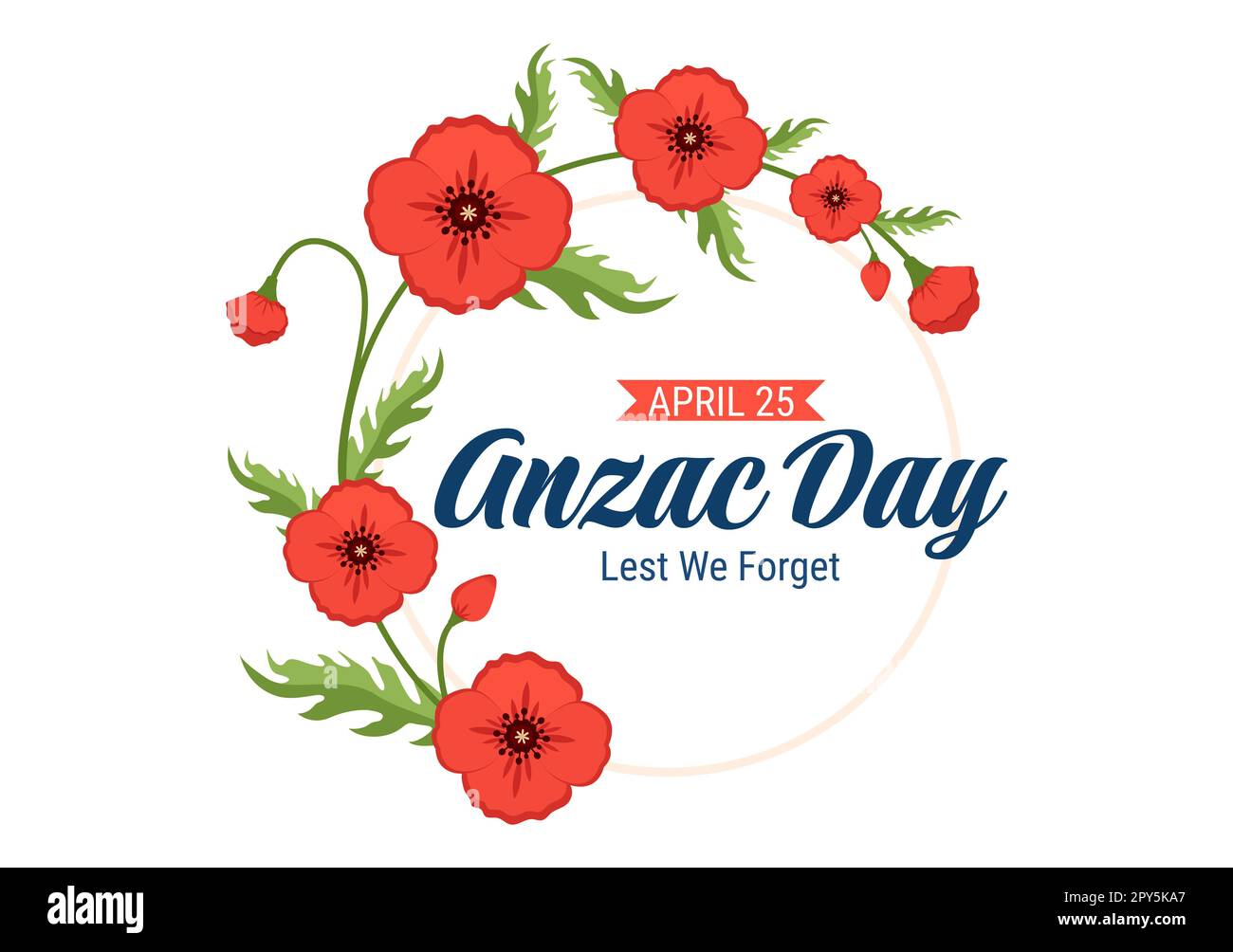 Anzac Day of Lest We Forget Illustration mit Remembrance Soldier Paying ...