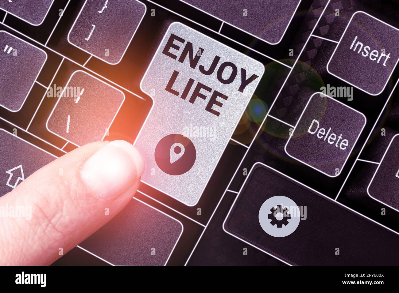 Schreiben Text anzeigen Genießen Sie das Leben. Geschäftskonzept alles ...
