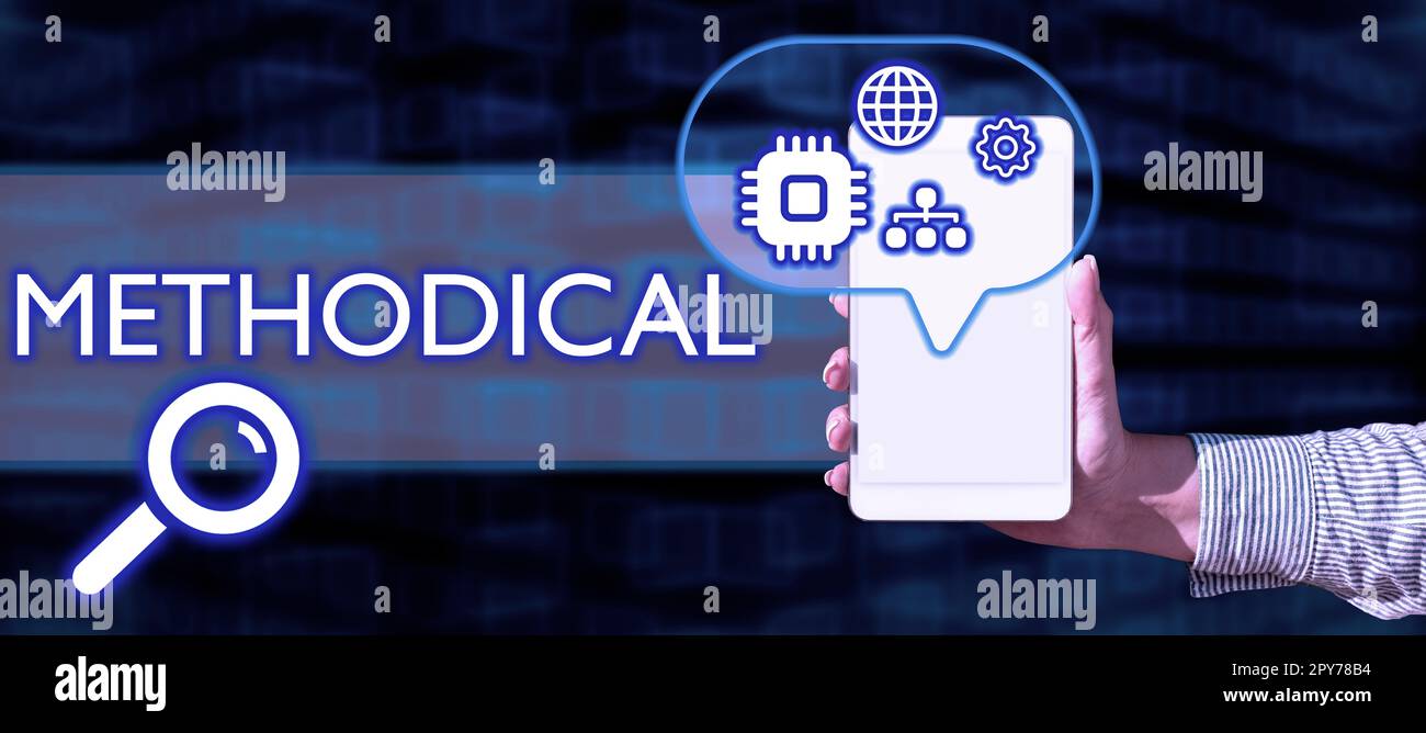 Schreiben mit Text Methodical, Word für Methodensystem, das in einer ...