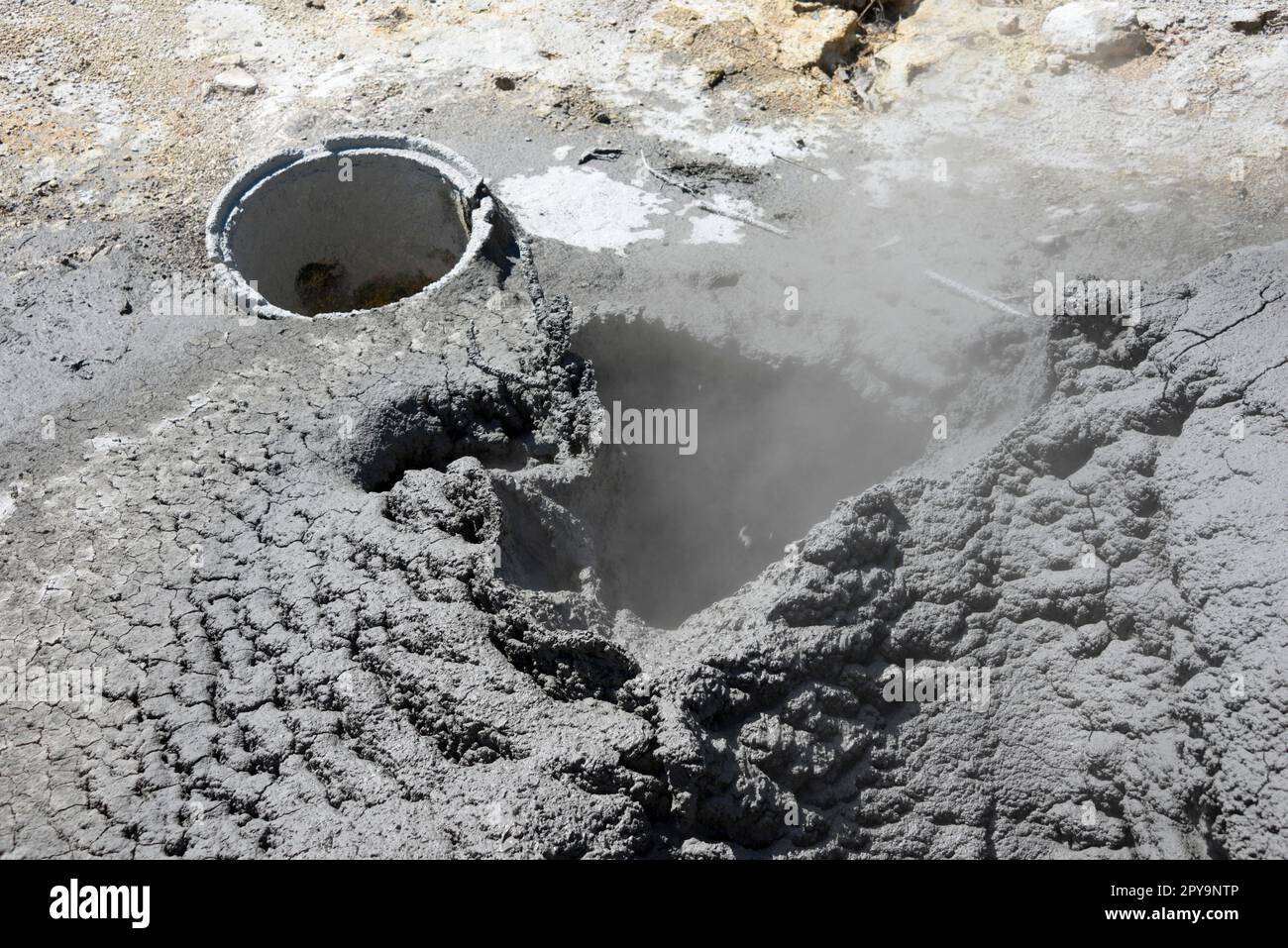 Caldeiras am See Furnas, Dampfquellen, Lagoa das, Schlammloch und Loch ...