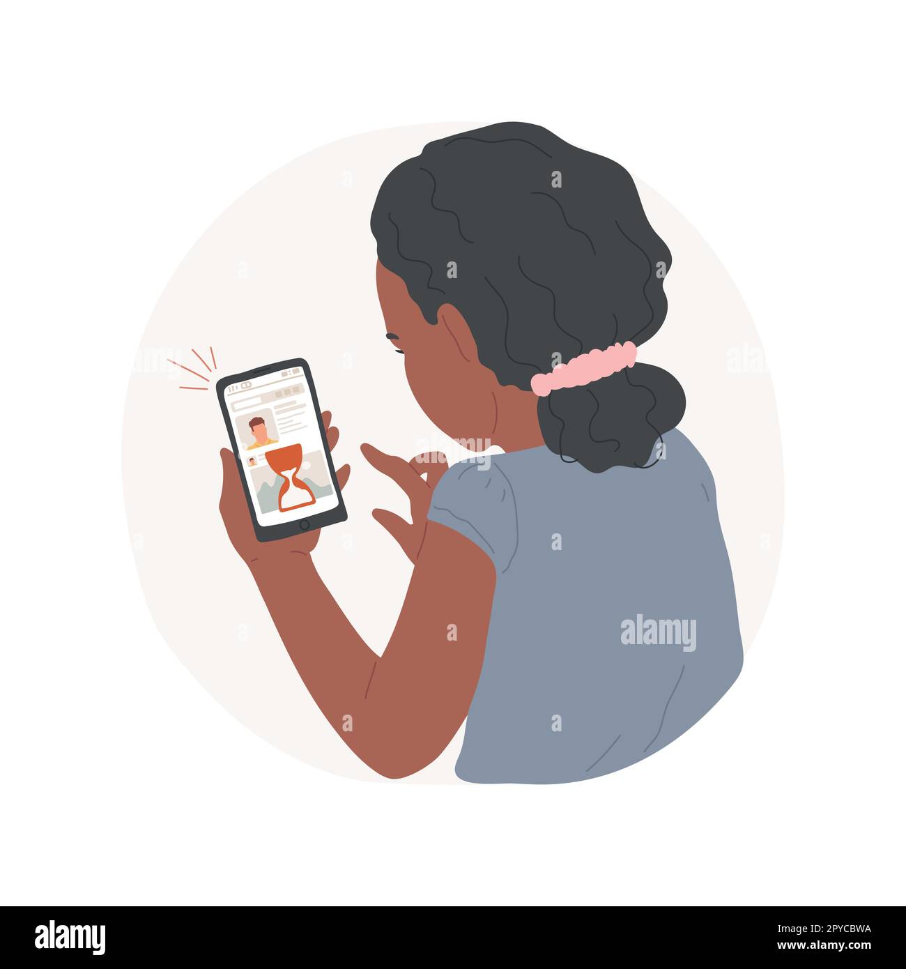 Soziale Medien schränken die Darstellung isolierter Cartoon-Vektoren ...