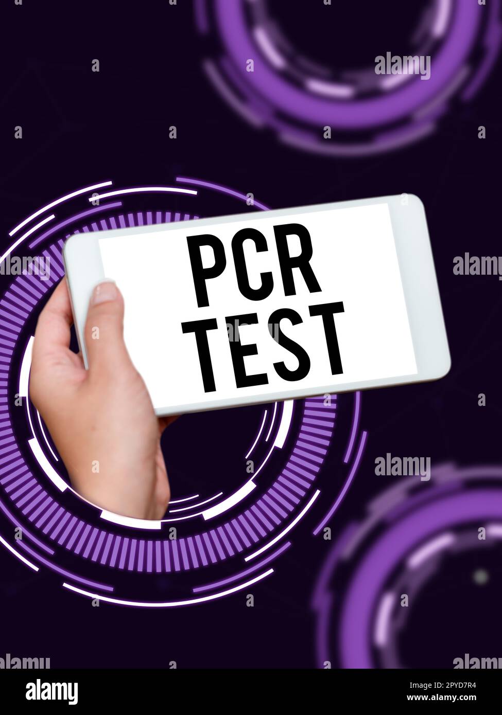 PCR-Test mit handschriftlichem Text. Geschäftsüberblick qualitativer ...