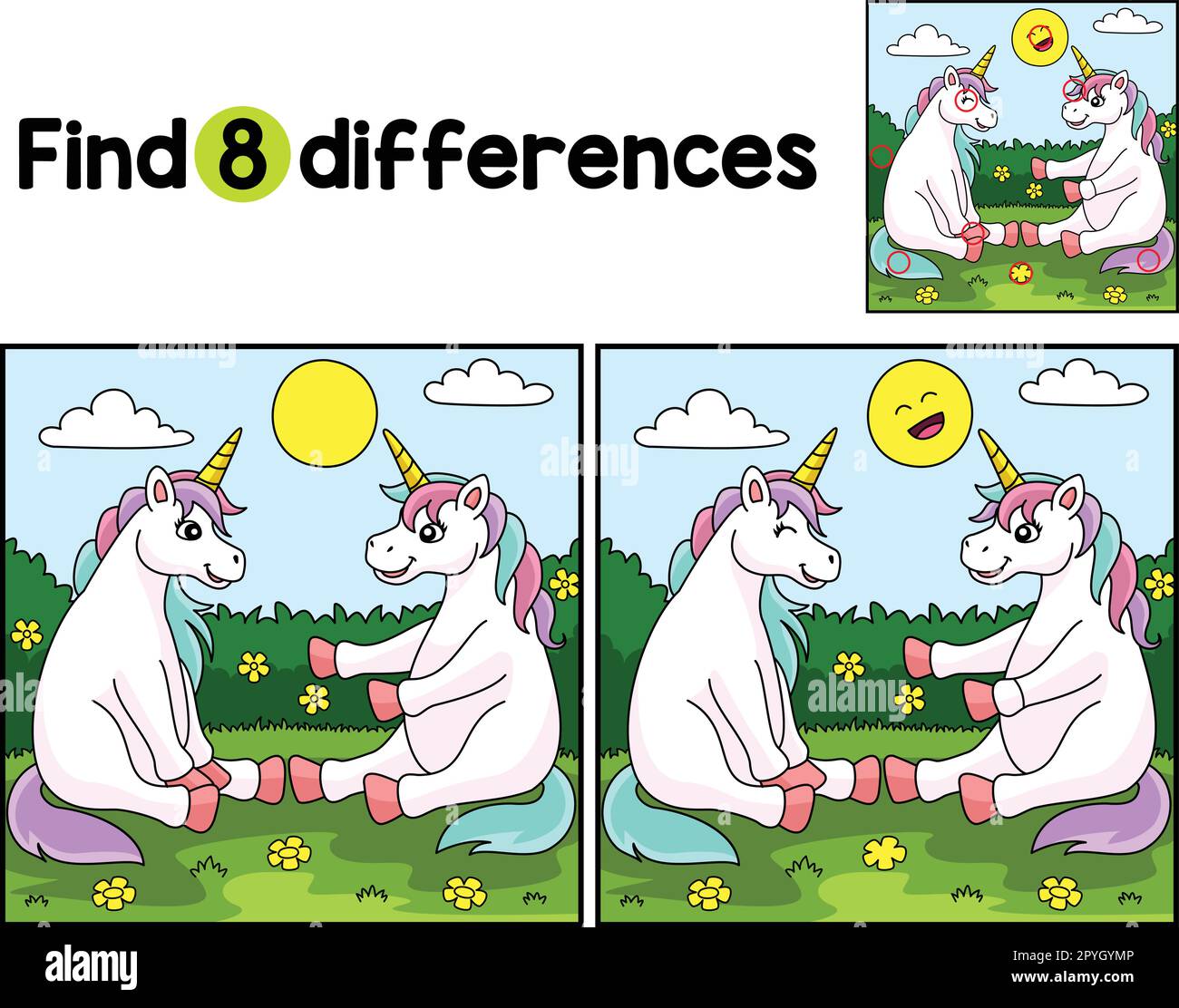 Unterschiede finden einhorn -Fotos und -Bildmaterial in hoher Auflösung – Alamy