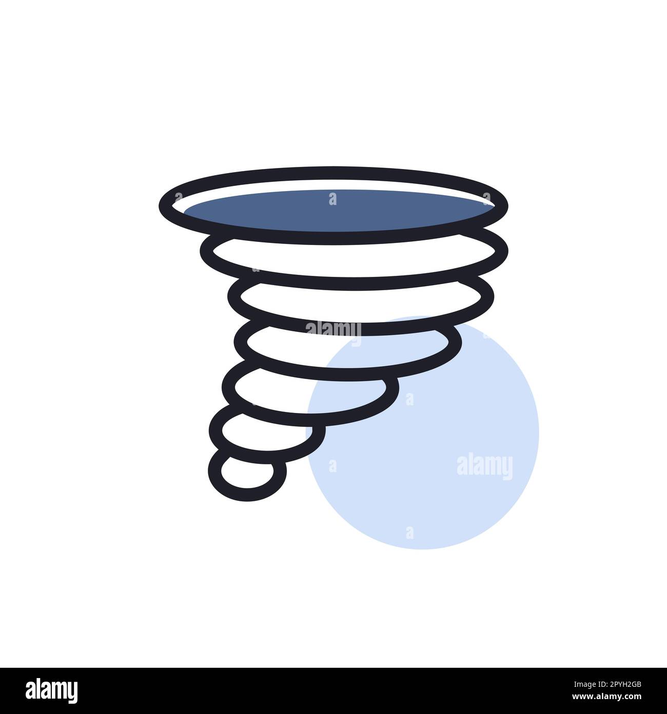 Tornado-Vektorsymbol. Sturmwind Sturmschild. Meteorologie Zeichen ...