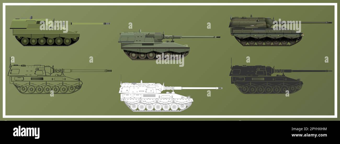 Artillerie-System BEREIT. Selbstfahrende Haubitze. Deutsch 155 mm ...