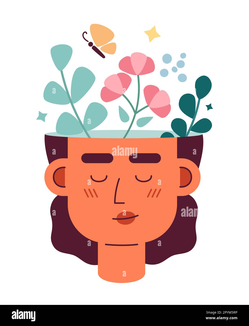 Mental health positive image Stock-Vektorgrafiken kaufen - Alamy
