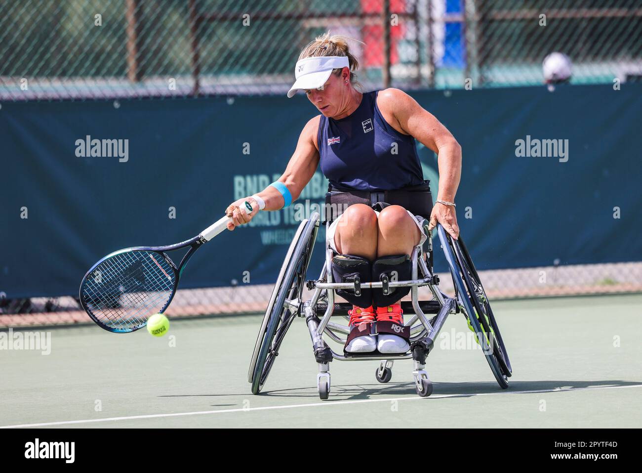 Vilamoura, Portugal, 04. Mai 2023. Die Rollstuhl-Tennisspielerin Lucy ...