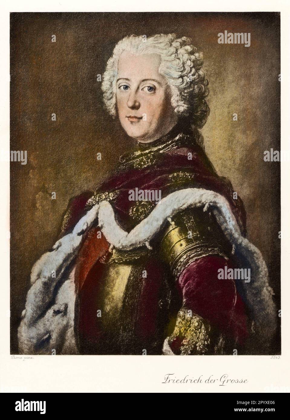 Frederick der große (1712-1786), König von Preußen. Gemälde von Antoine ...