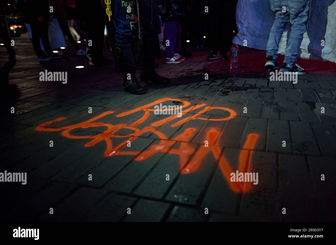 New York, New York, USA. 4. Mai 2023. RIP Jordan' Spray, das im ...