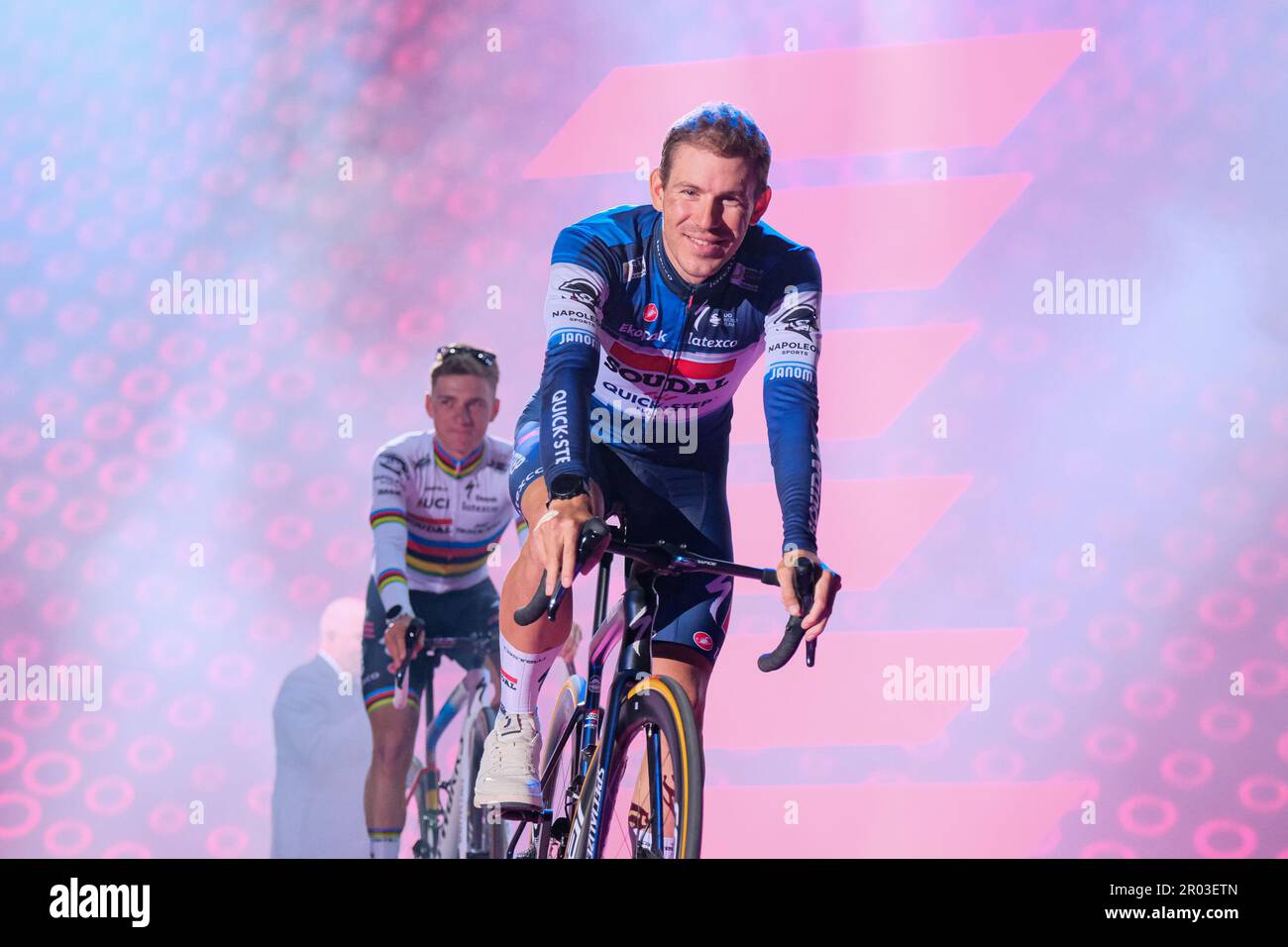 Davide Ballerini aus Italien und Soudal Quick-Step-Team während der ...