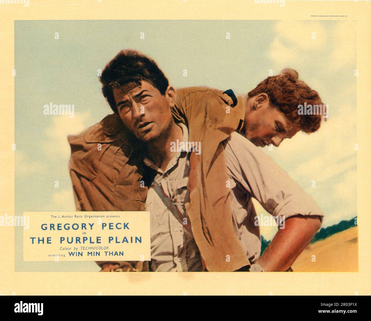 GREGORY PECK und LYNDON BROOK in DEM LILA, EINFACHEN 1954 Regisseur ...