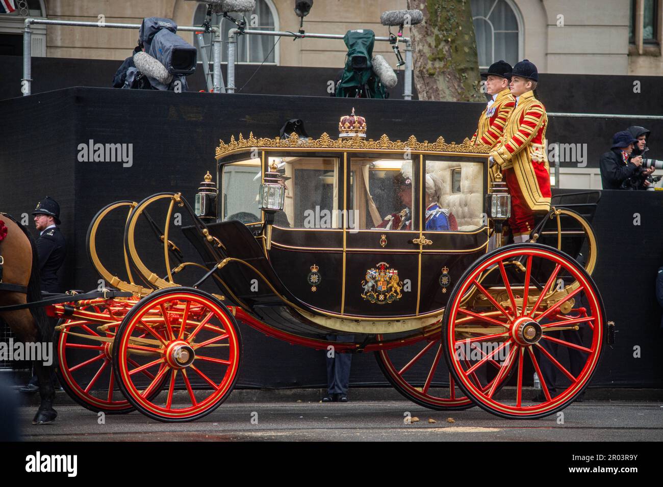 6. Mai 2023 London, Großbritannien. König Karl III. Krönungsprozession ...