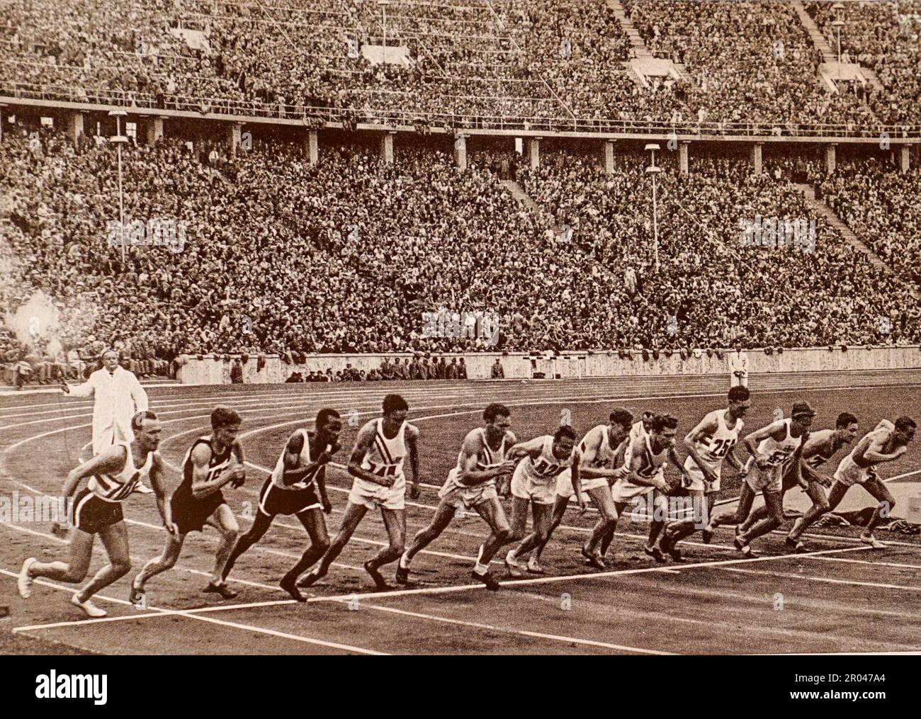Olympische Spiele 1936, Berlin, Deutschland. Die 12 Finalisten der ... Olympische Spiele 1936, Berlin, Deutschland. Die 12 Finalisten der ...