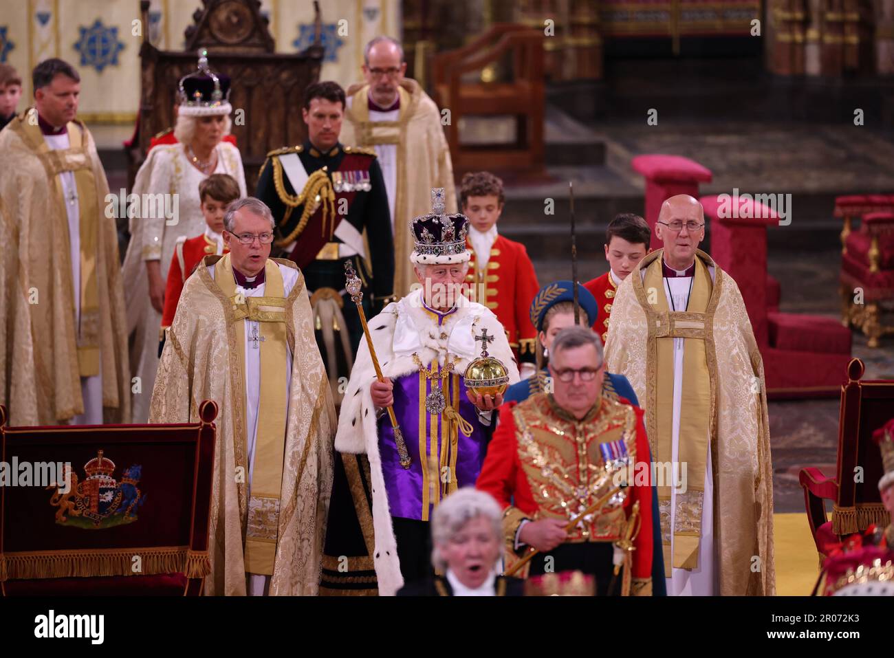 König Karl III. Mit dem Drehkörper des Herrschers, während seiner ...