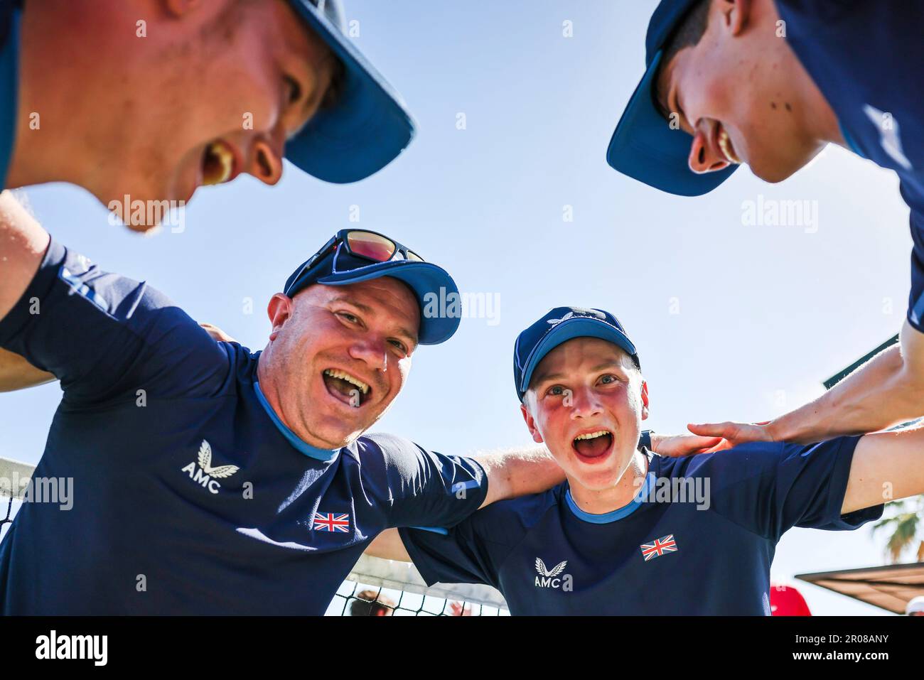 Vilamoura, Portugal, 07. Mai 2023. Das britische Rollstuhlteam feiert ...