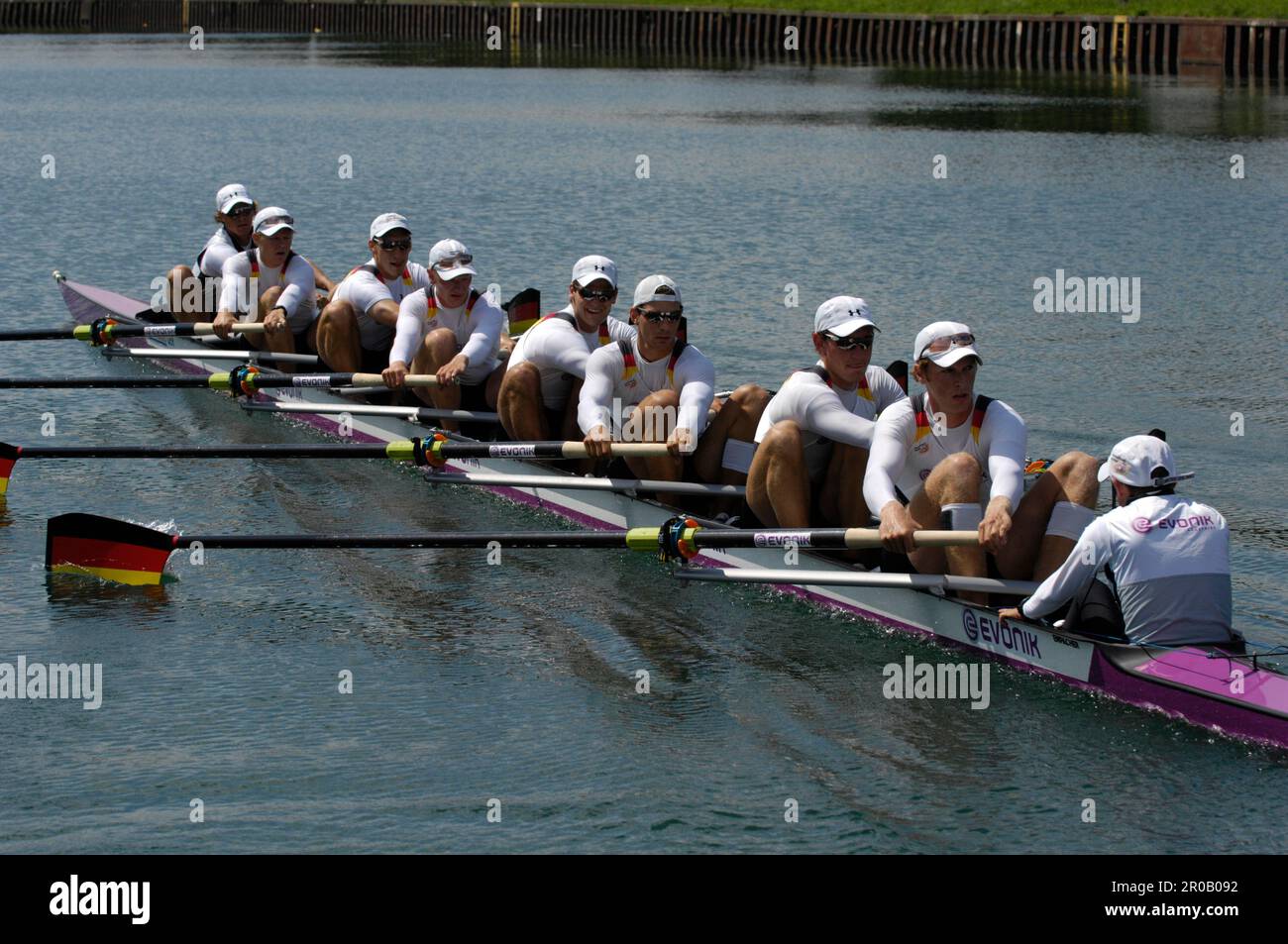 Steuermann Peter Thiede, Matthias Flach (Schlagmann), Florian Mennigen ...