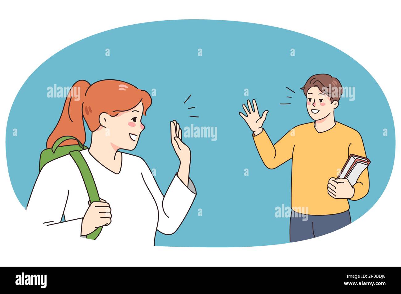 Hallo tschüss Stock-Vektorgrafiken kaufen - Alamy