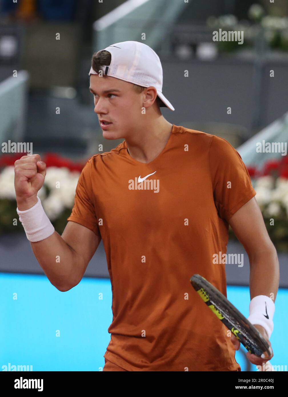 Holger Rune von Danemark bei den Mutua Madrid Open 2023, ATP Masters ...