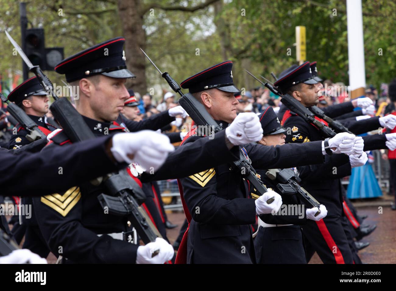 Das Royal Army Physical Training Corps nimmt am 6. Mai 2023 an der King ...
