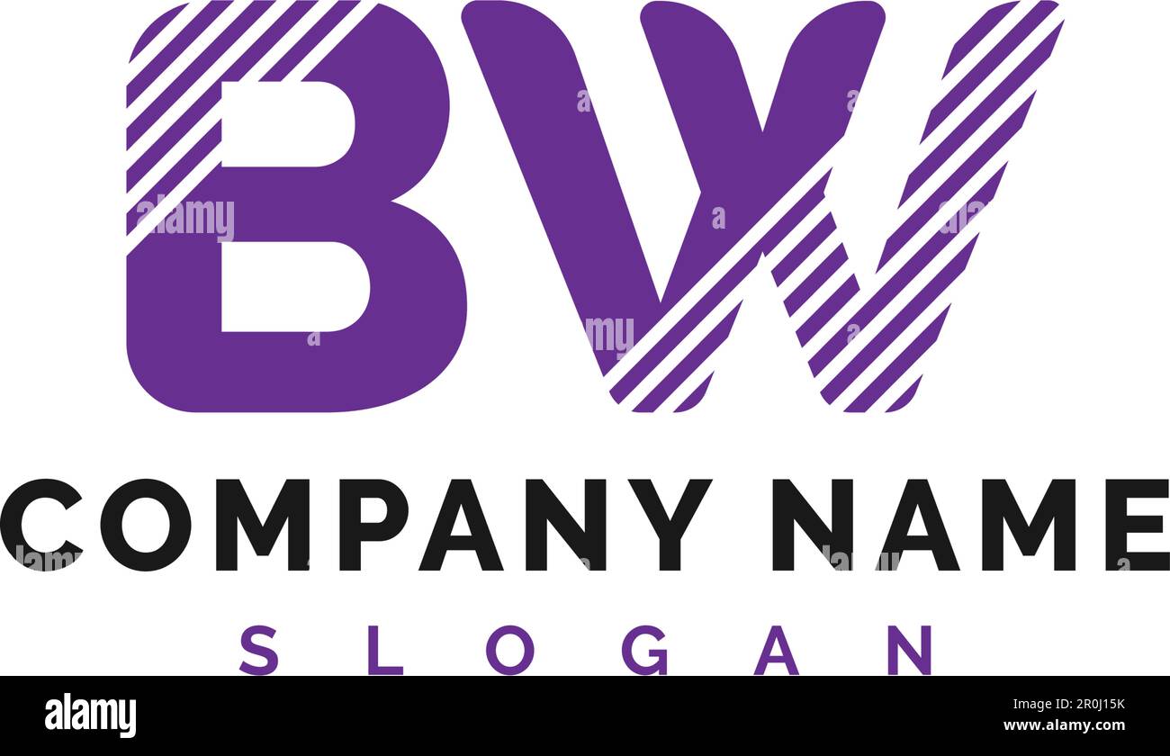 BW-Logo-Design. BW Letter Logo Symbol Vector Illustration - Vector ...