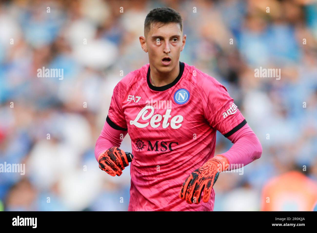 Pierluigi Gollini (SSC Napoli) schaut während des Fußballspiels der ...