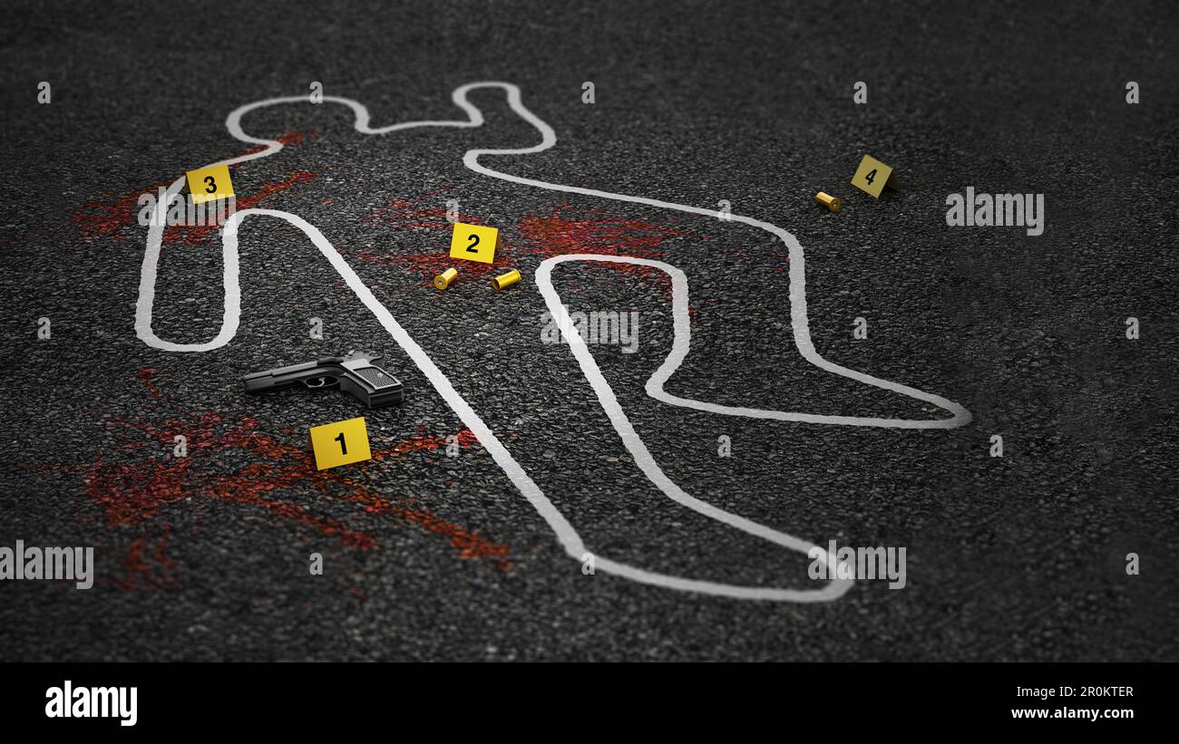 Murder body outline -Fotos und -Bildmaterial in hoher Auflösung - Seite ...