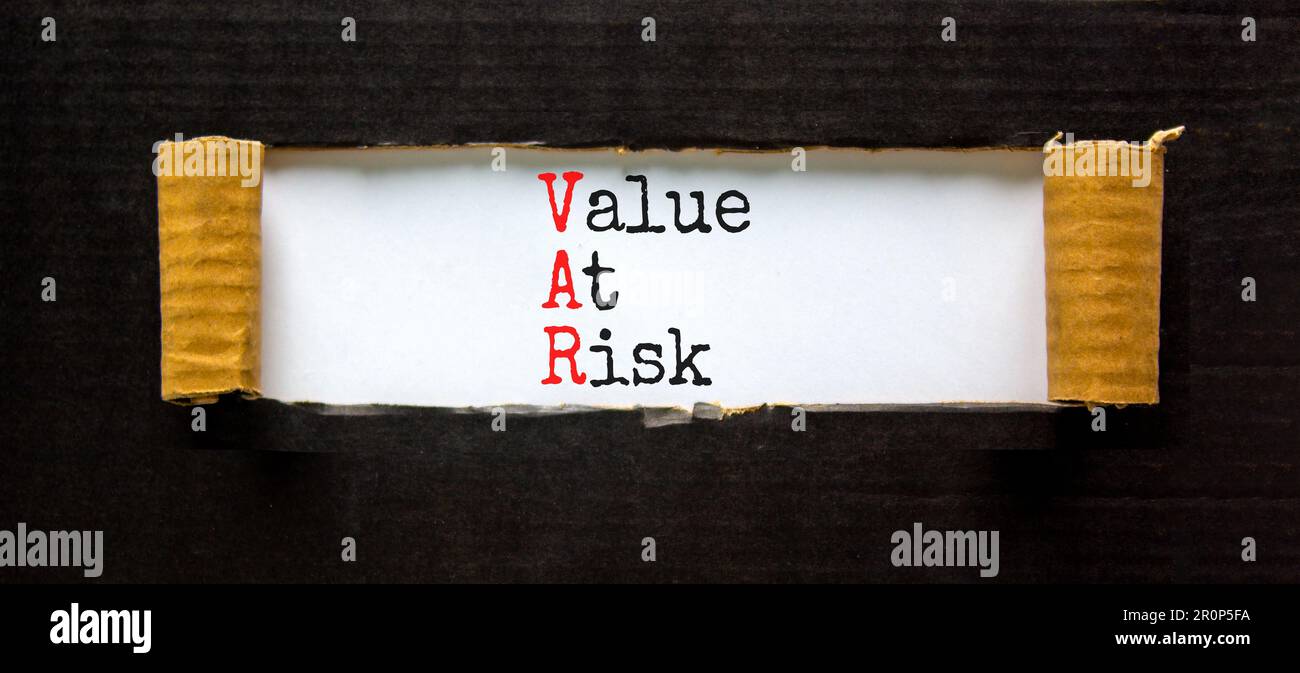 VAR-Wert-Risiko-Symbol. Konzeptbegriffe VAR Value-at-Risk auf einem ...