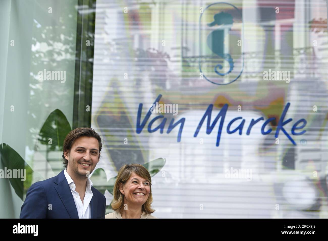 BELGA Aldric d'Oultremont von Van Marcke und Van Marcke CEO Caroline ...