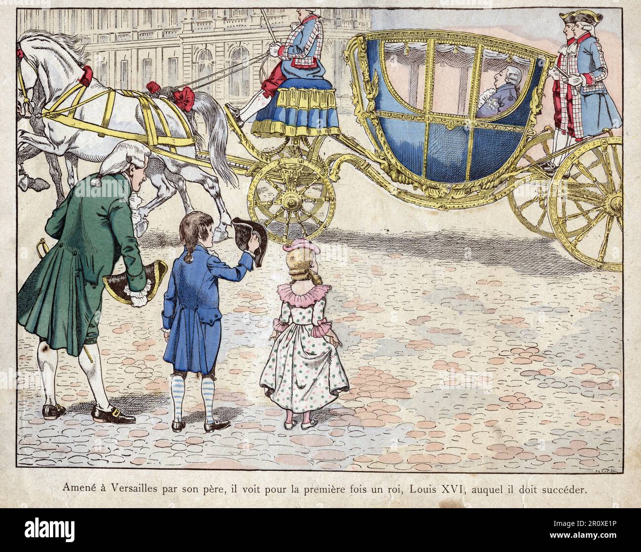 Napoleon mit seinem Vater Carlo Maria Bonaparte und seiner kleinen ...